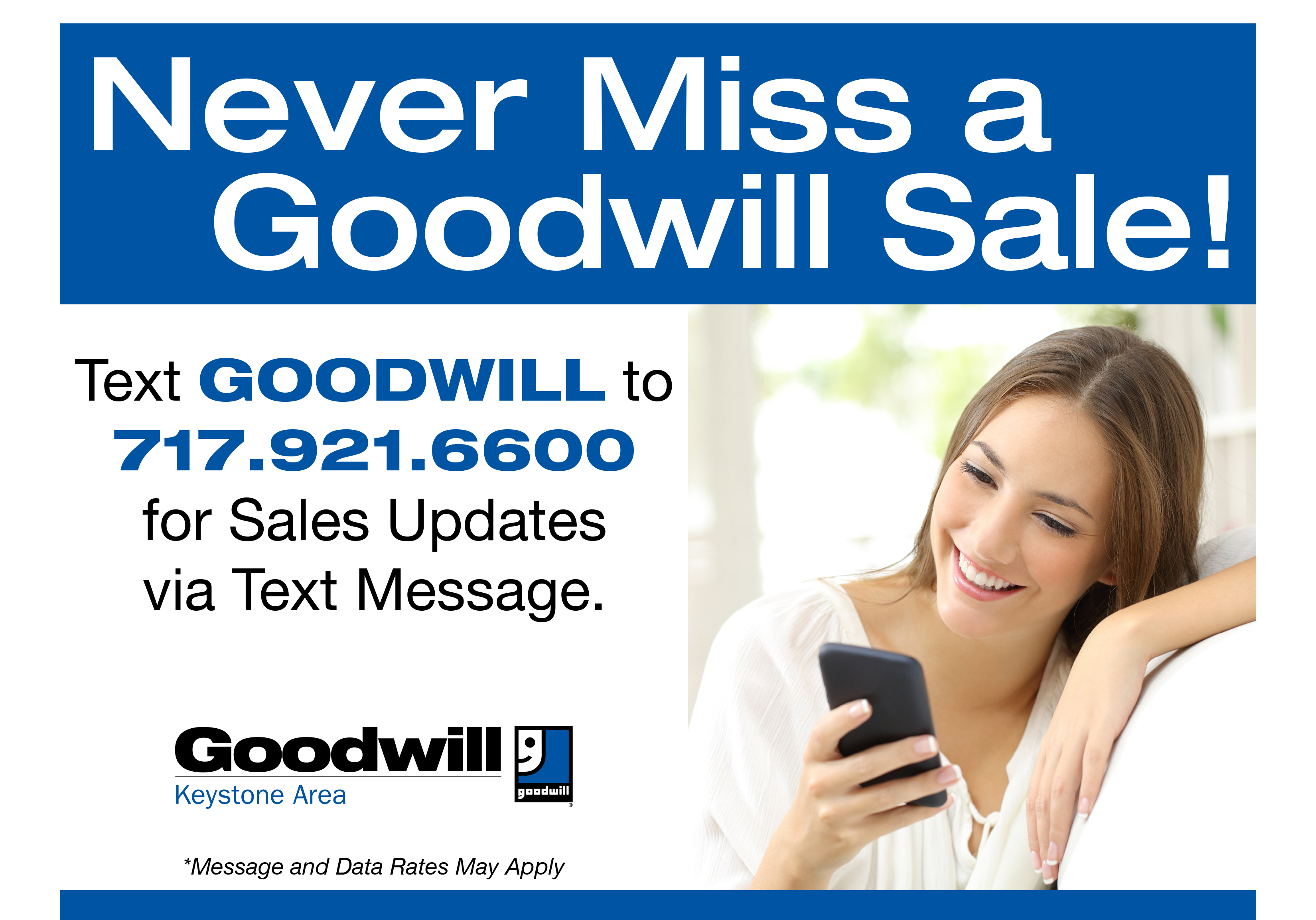 Text Message Program Goodwill Keystone Area